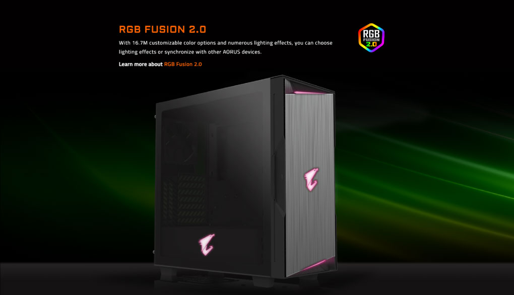 Case Máy Tính Gigabyte Aorus C300 Glass (GB-AC300G/Đen/ATX/RGB/Tặng 2 ...
